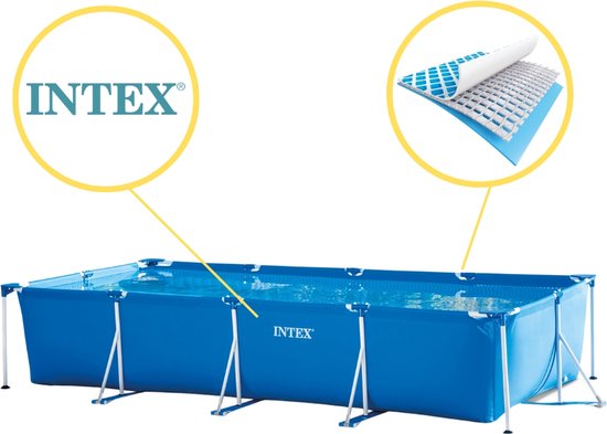 Piscine Cadre Rectangulaire Intex - Piscine Hors Sol - 450x220x84 cm ...