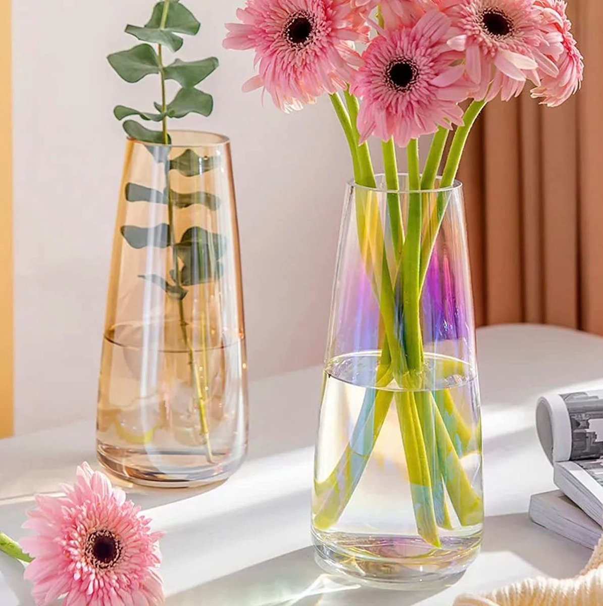 Glazen vaas zware glazen bloem vaas thuis bruiloft decoratie | bol.com