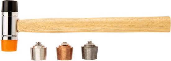 Uitdeukhamer - Ø 28mm - 250 gram - Met verwisselbare kop | bol