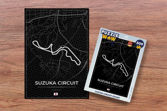 Puzzel F1 - Racing - Japan - Suzuka Circuit - Racebaan - Zwart ...