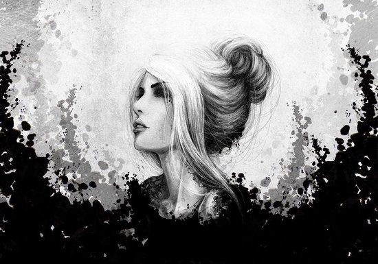 Fotobehang - Vlies Behang - Schilderij van een Vrouw - Portret - Schildering - Kunst -... | bol