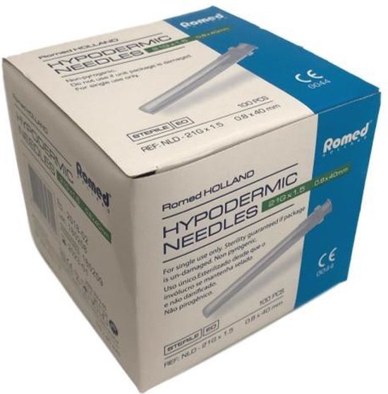 Romed 100st injectienaald 21G x 1.5 - steriele naalden ...