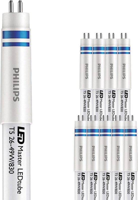 Voordeelpak 10x Philips LED Buis T5 MASTER (HF) High Output 26W 3700lm - 830 Warm Wit... | bol