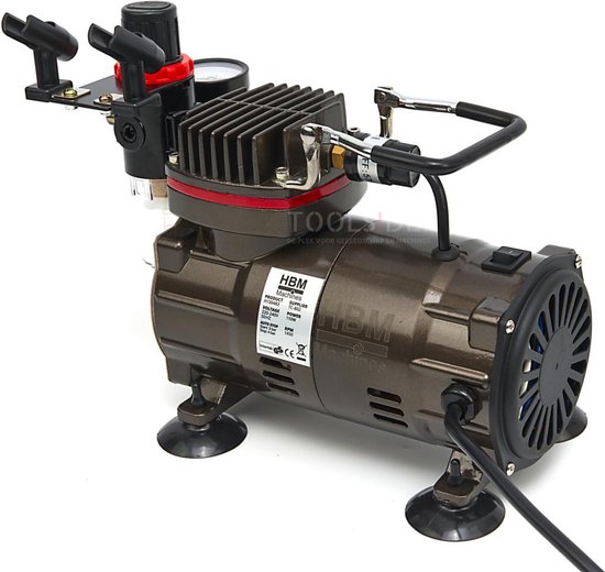 HBM Airbrush Compressor Set 110 Watt | bol