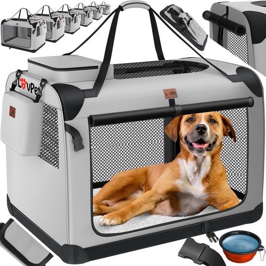 LOVPET® reisBench Hondenbench hondenbox honden transportbox opvouwbaar ...