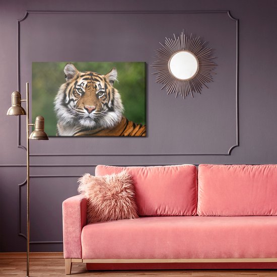 Schilderijkoning - Canvas Schilderij Portret Van Een Bengaalse Tijger ...