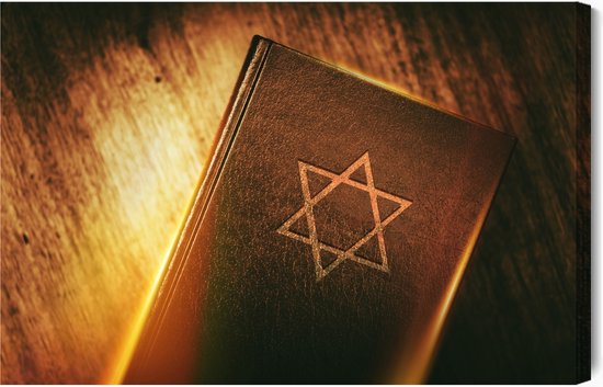 Schilderijkoning - Canvas Schilderij Boek Van De Talmoed - 90 x 60 cm | bol