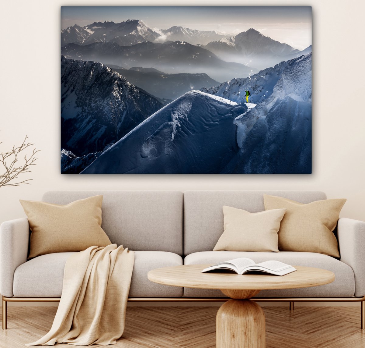 Canvas doek - Foto op canvas - Bergen - Mist - Landschap - Natuur ...