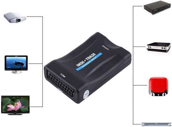 Scart naar HDMI adapter - Converter kabel - Oude apparaten aansluiten ...