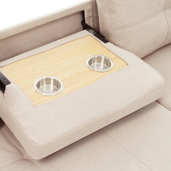 Modulaire L-Vorm Slaapbank - Met Uittrekbaar Bed, Opbergruimte En ...