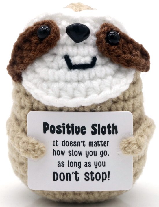 Positive Sloth - Positieve Vriendjes - luiaard - 8cm - cadeau artikel ...