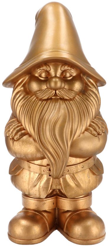 DK Design Tuinkabouter beeldje Dutch Gnome - goud - 25 cm - decoratieve ...