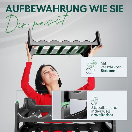 Flessenrek voor 48 flessen van gerecycled plastic, uitbreidbaar ...