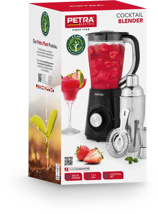 Petra Blender Set – Cocktailshaker & Accessoires – 2 Snelheidsstanden | bol