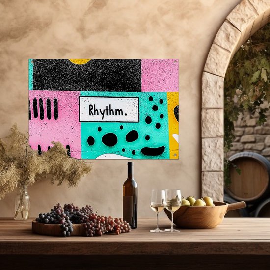 Ritmische wanddecoratie met patronen - Ritme poster - Tuinversiering ...