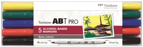 Tombow ABT Pro set Basic colors 5 stuks | bol
