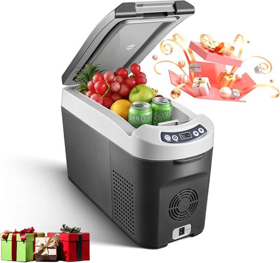 15 liter compressor koelbox voor auto -15 °C ~ 20 °C elektrisch 12/24 V boot camper... | bol