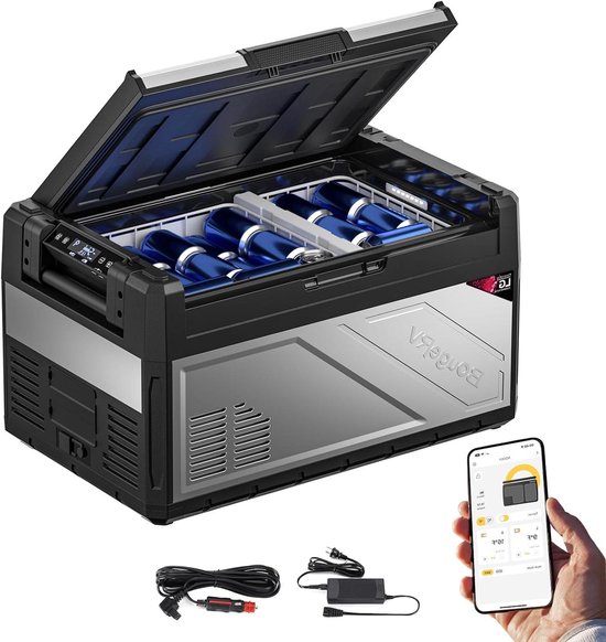 Koelbox 39 liter 12 V 230 V compressor-koelbox auto met vriesvak app-bediening... | bol