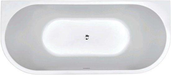 Wiesbaden Wall half-vrijstaand ligbad acryl 180 x 80 x 58 cm wit | bol