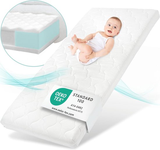 Babymatras 60x120 cm | OEKO-TEX 100 Geaccrediteerd | Veilig en ...