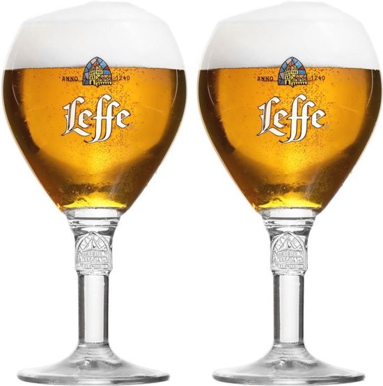 Leffe Glazen 33CL Set van 2 - Perfect voor Tarwebier als Leffe Blonde ...