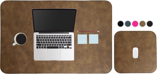 Bureauonderlegger en muismat set van echt leer – XXL – Ideaal voor pc ...