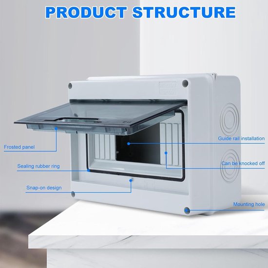 Power Switch IP65 Waterproof Junction Box for DIN Rail ABS Electrical ...