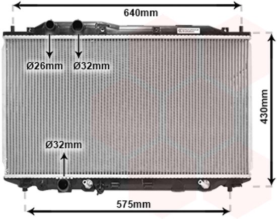 Van Wezel - RADIATOR VOOR HONDA CIVIC HB 2006-2011 19010RRH901 | bol