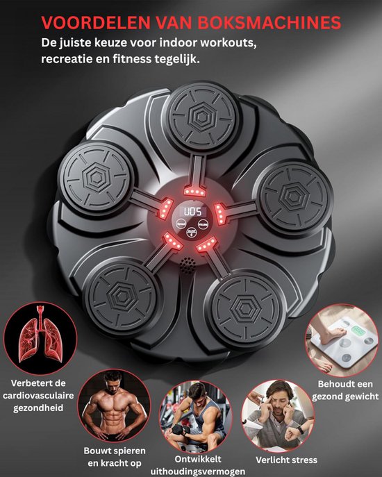 JMZR® Boksmachine - Boksbal - Bokstas - Zwart | bol