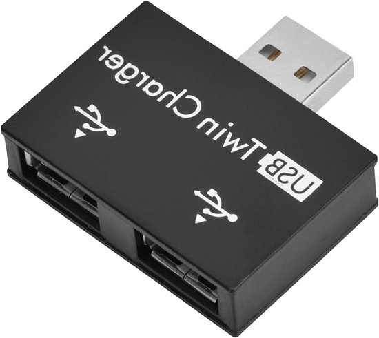 2 poorten USB-hubadapter mini-USB-splitter stekker 1 op 2 - draagbaar ...