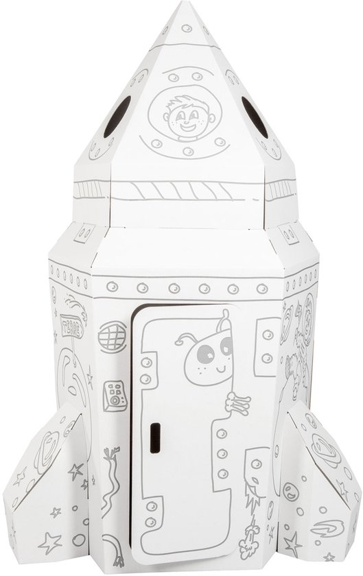 Small Foot - Kartonnen Speelhuis Raket, 105x105x169cm | bol