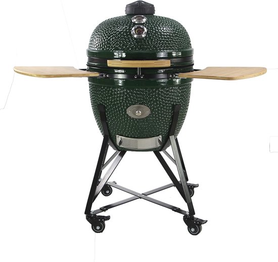 Grote 21" Kamado Grill met Chipfeeder - Keramische BBQ en Roker in ...