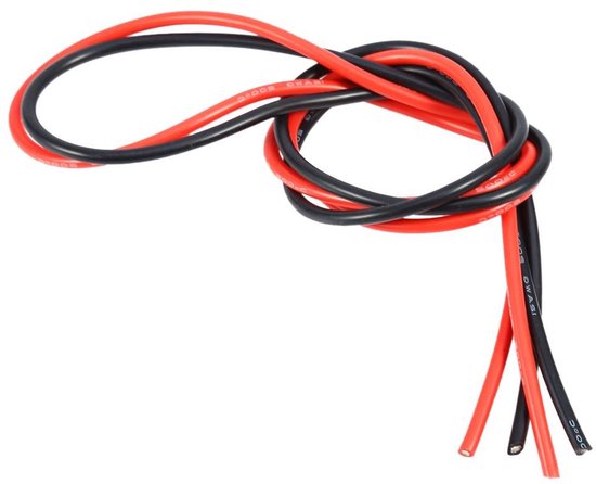 Flexibele Zachte Siliconen Kabel 12AWG 2m - Elektronische Draad voor RC Modellen - 12... | bol
