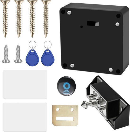 NFC kastslot: Smart meubelslot met RFID-kaarten en sleutelhangers | bol