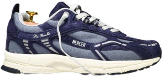 Mercer The Re-Run Washed Canvas Sneakers Heren Donkerblauw 43 | bol