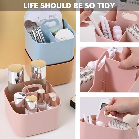 Multi-Purpose Plastic Caddy Organizer with Handle, Blue | bol