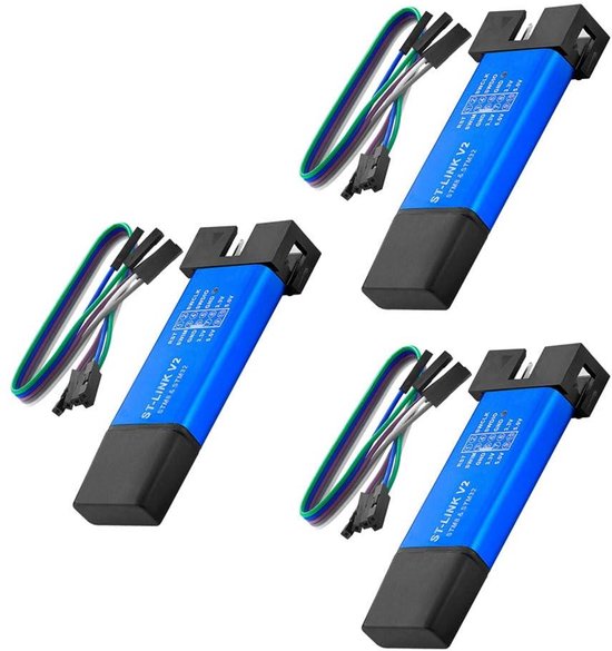 3 stuks ST-Link V2 programmeerapparaat emulator-downloader met draden ...