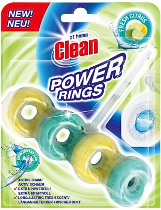 At Home - Clean - Toiletblok - Power Rings - Fresh Citrus - Extra Sterk ...