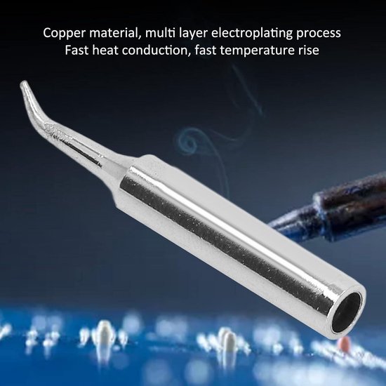 Soldeerboutpunt SFD‑900M‑T‑IS Gebogen Puntige Koperen Soldeerpunt ...