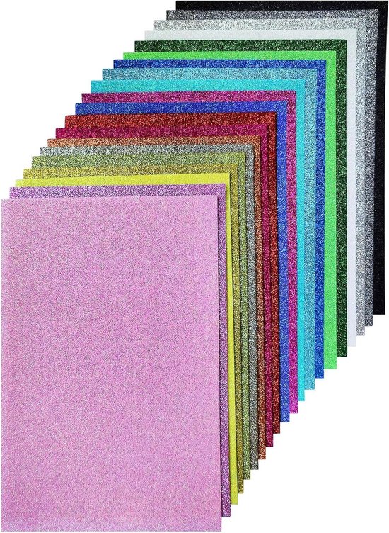 Vilt Stof Glitter Lakens 20 x 30 cm Vierkant voor Party Project | bol