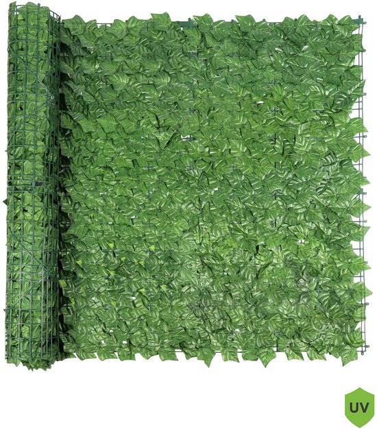 Klimop Kunsthaag Op Rol | 300x100cm - Groen - UV Bestendig - Groenwand ...