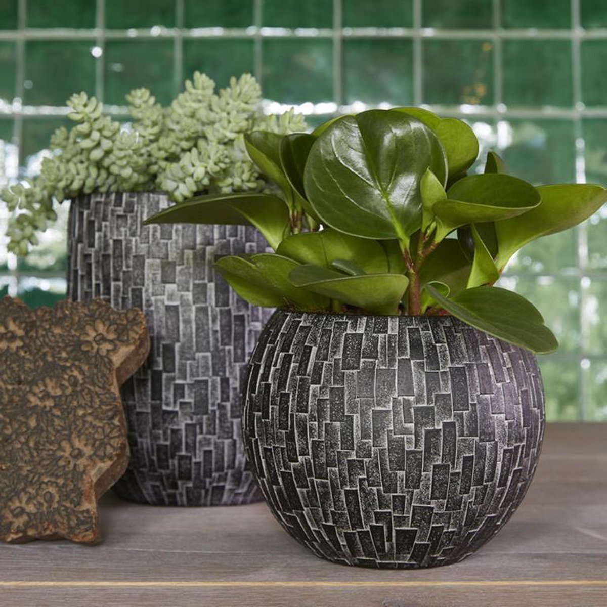 Capi Europe - Vaas bol Stone-Zwart-10x9 | bol.com