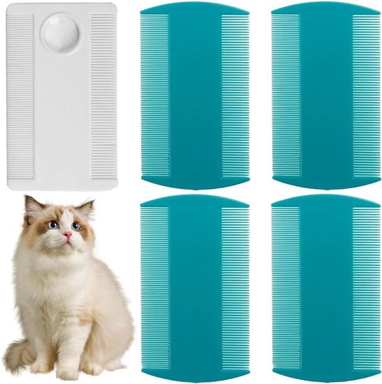 Set van 5 kammen voor luizen en vlooien, geschikt voor haar en katten ...