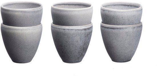 Kopje STONE 15cl - 6 stuks - Maan grijs | bol