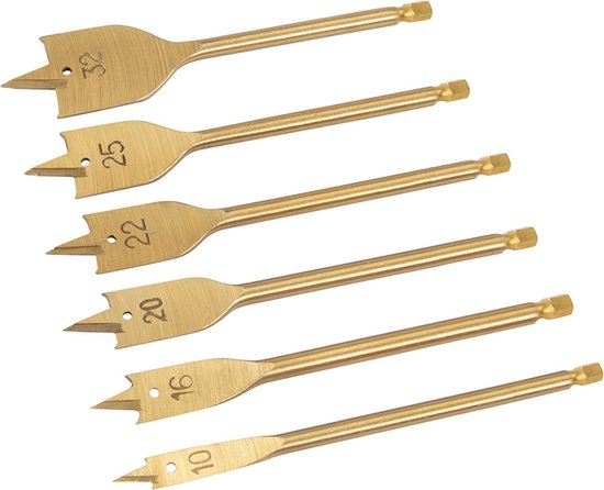 Silverline 6-delige titanium speedboor set 10 - 32 mm | bol.com