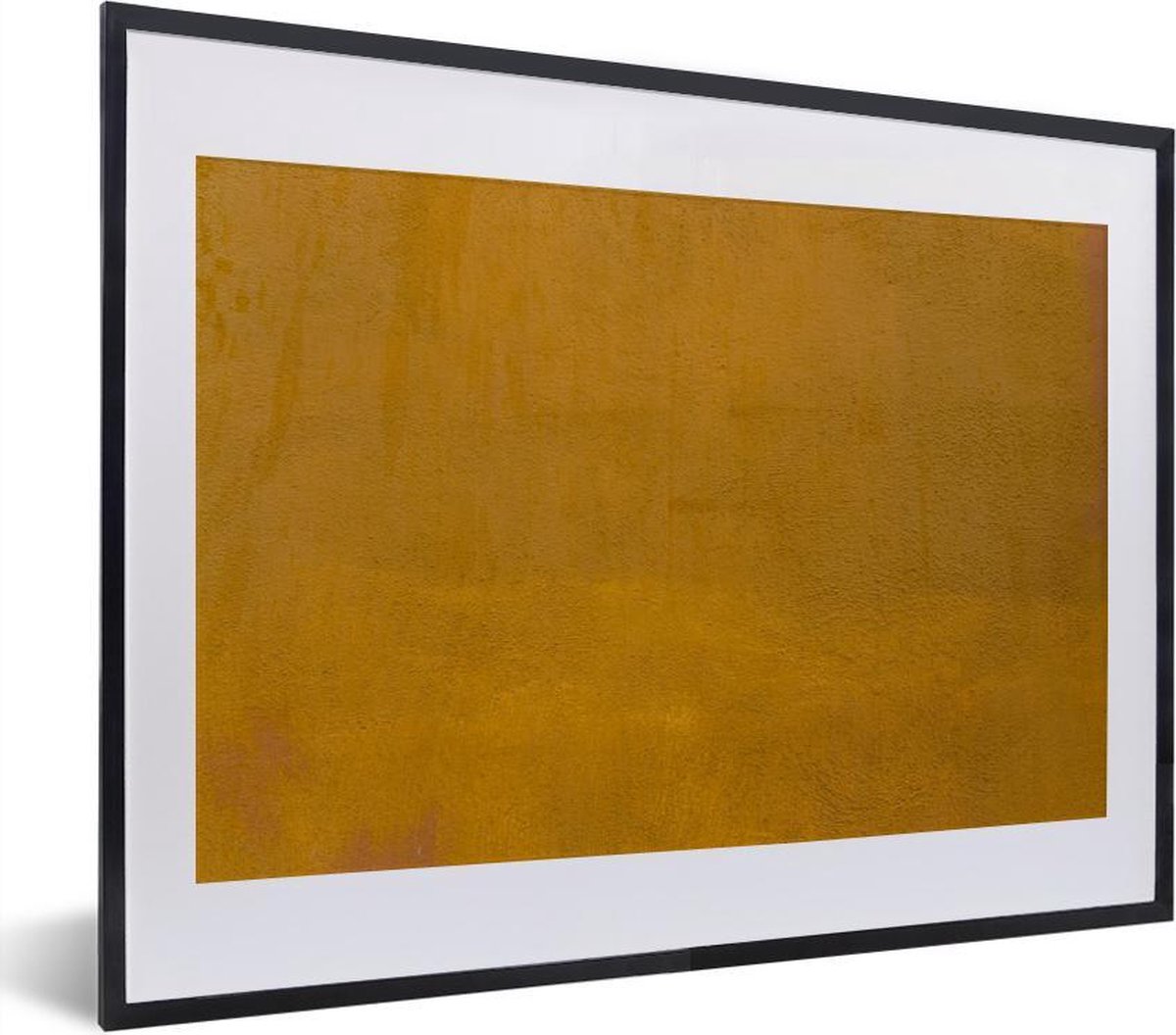 Fotolijst incl. Poster - Gepleisterde betonnen muur met een roestige ...