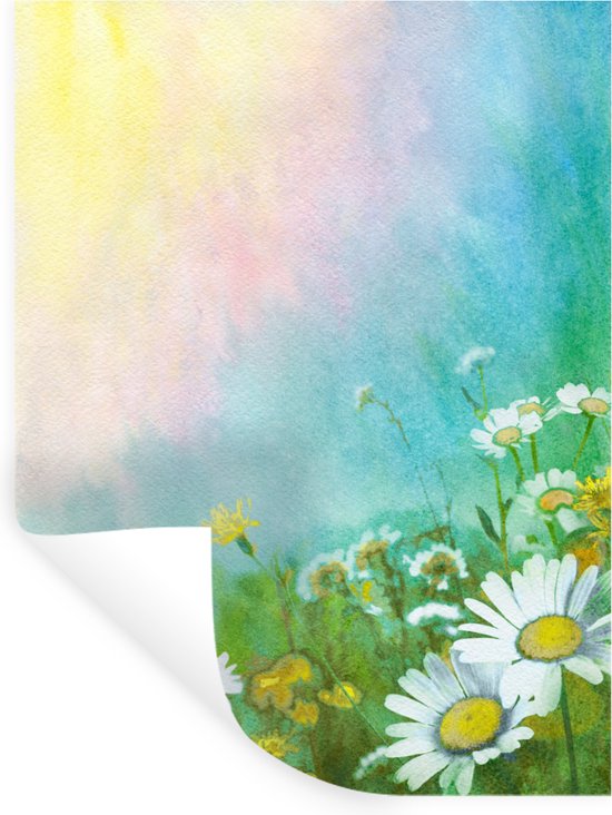 Muurstickers - Sticker Folie - Madelief - Zon - Zomer - 90x120 cm ...