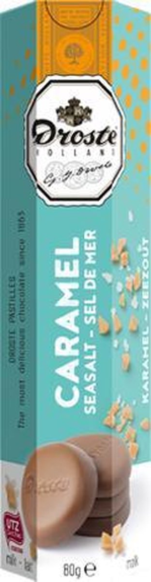 Droste - Chocolade Pastilles Caramel-Zeezout - 12x 80g | bol.com