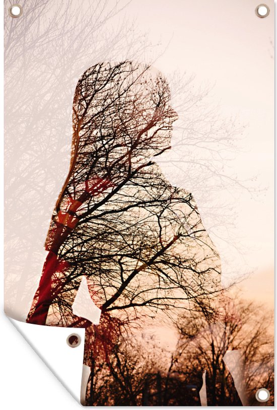 Tuinposter - Tuindoek - Tuinposters buiten - Multi exposure beeld van ...