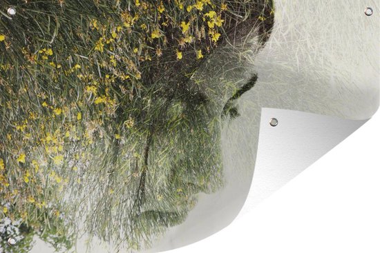 Tuindecoratie Mutli exposure beeld van een vrouwengezicht en bloemen ...